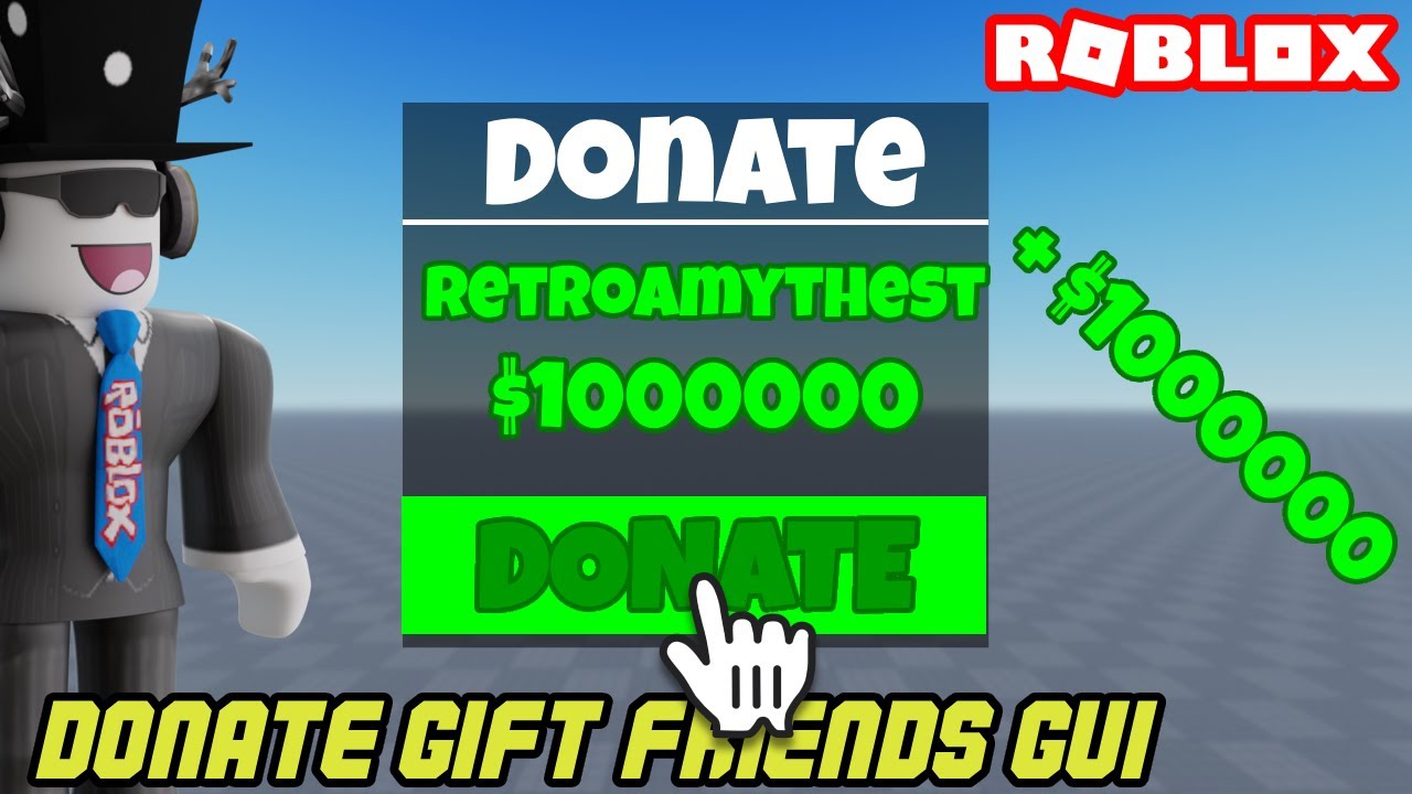 How to make a DONATE/GIFT FRIENDS GUI in ROBLOX STUDIO! - YouTube