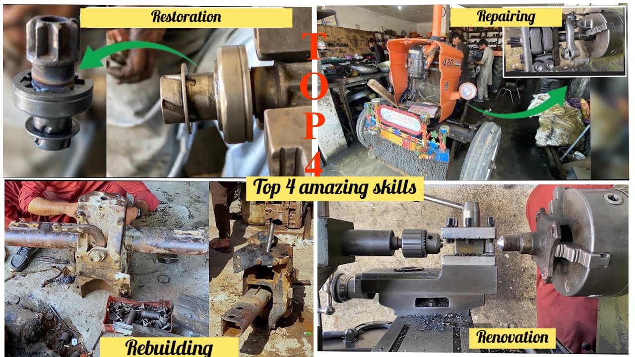 4 Amazing mechanical Art Repairing skills || Repairing,restoration ...