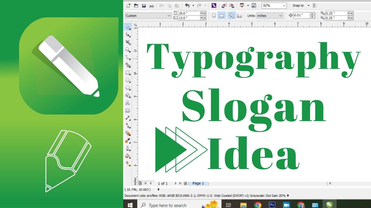 "Mastering Typography: Designing Slogan Text in CorelDRAW" - YouTube
