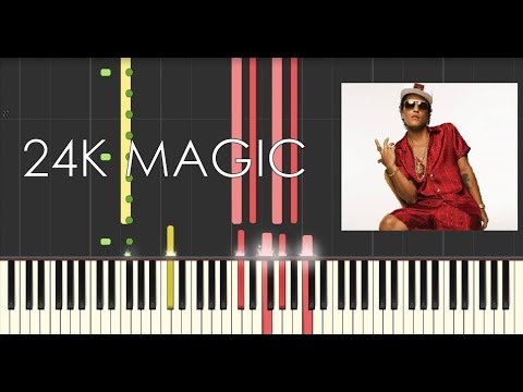 Bruno Mars - 24K Magic - Piano Tutorial - How to play 24K Magic ...