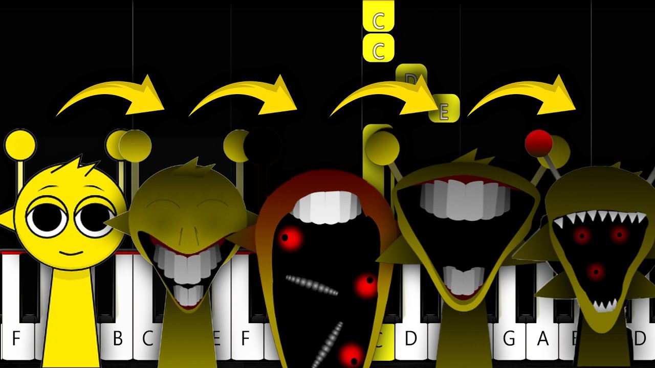 Simon - Phase 1,2,3,4,5 (Incredibox SPRUNKI) - Piano Tutorial - YouTube