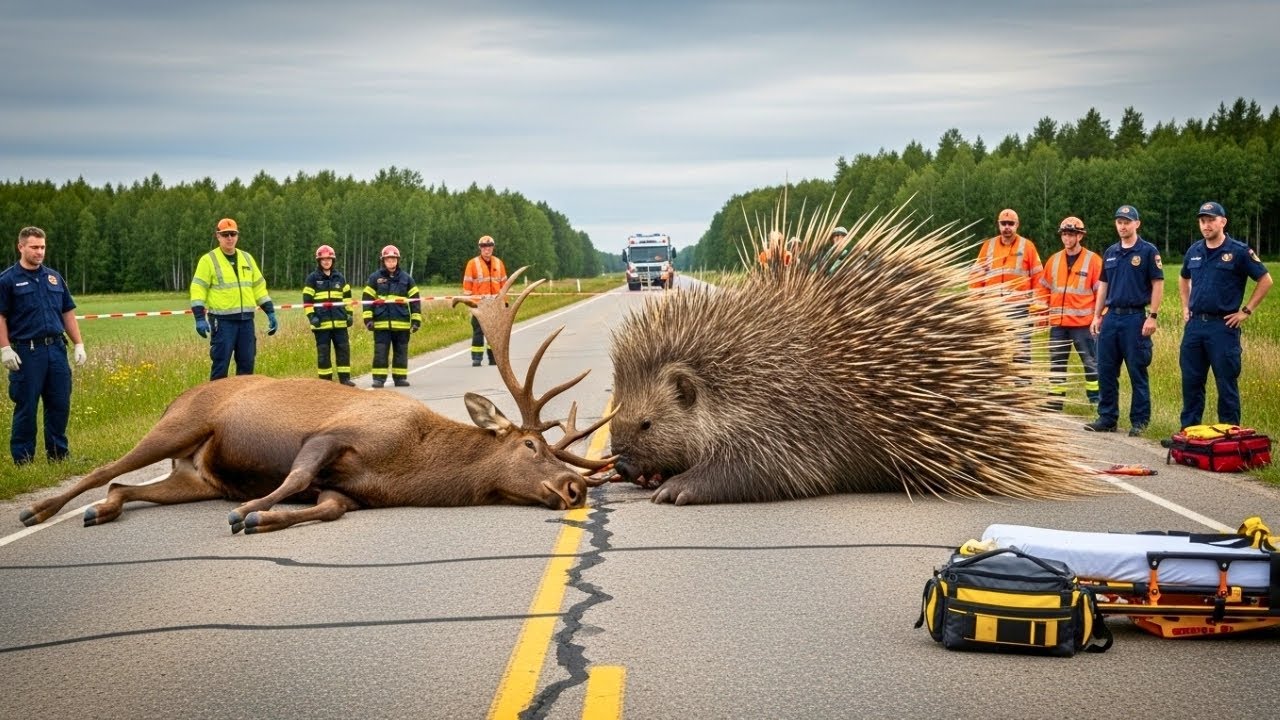 Bull Moose Injured by Porcupine – A Remarkable Rescue Story - YouTube