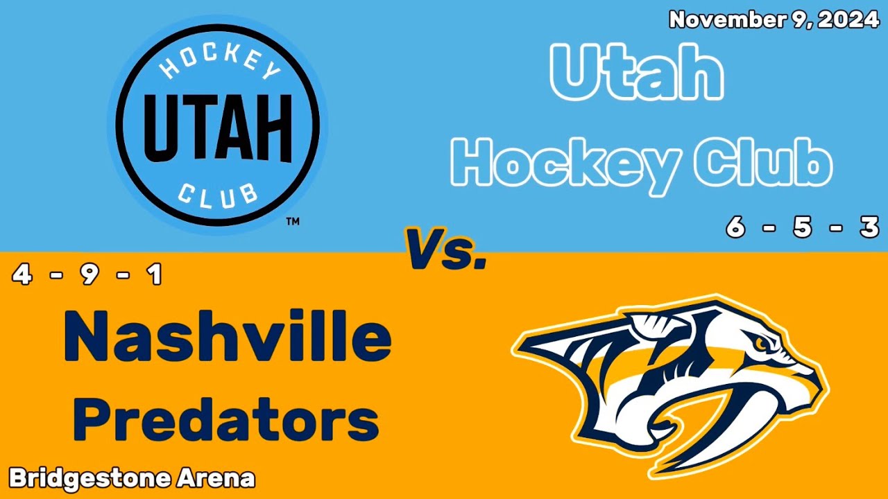 Utah Hockey Club vs Nashville Predators | November 9, 2024 | All Goals ...
