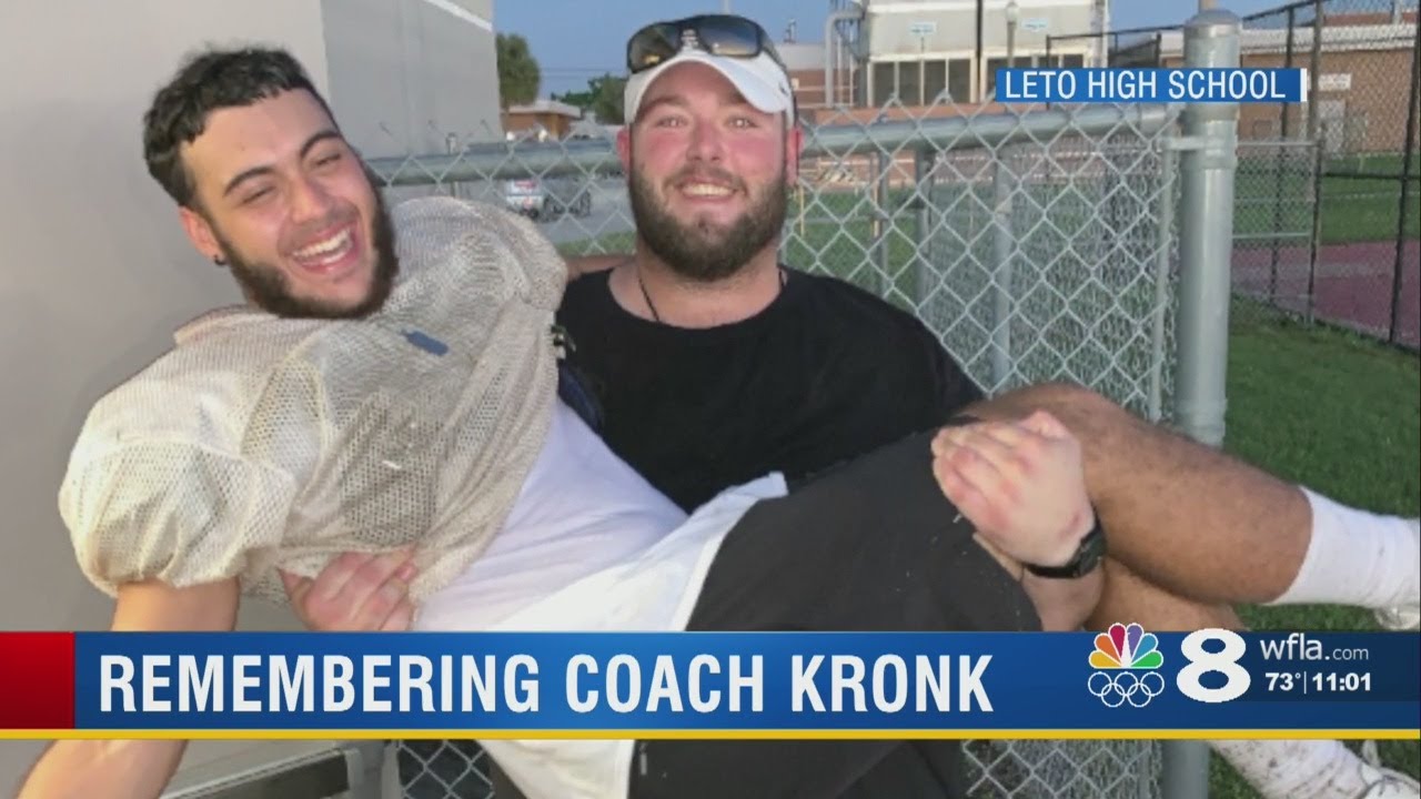 Leto High School football team remembers beloved coach - YouTube