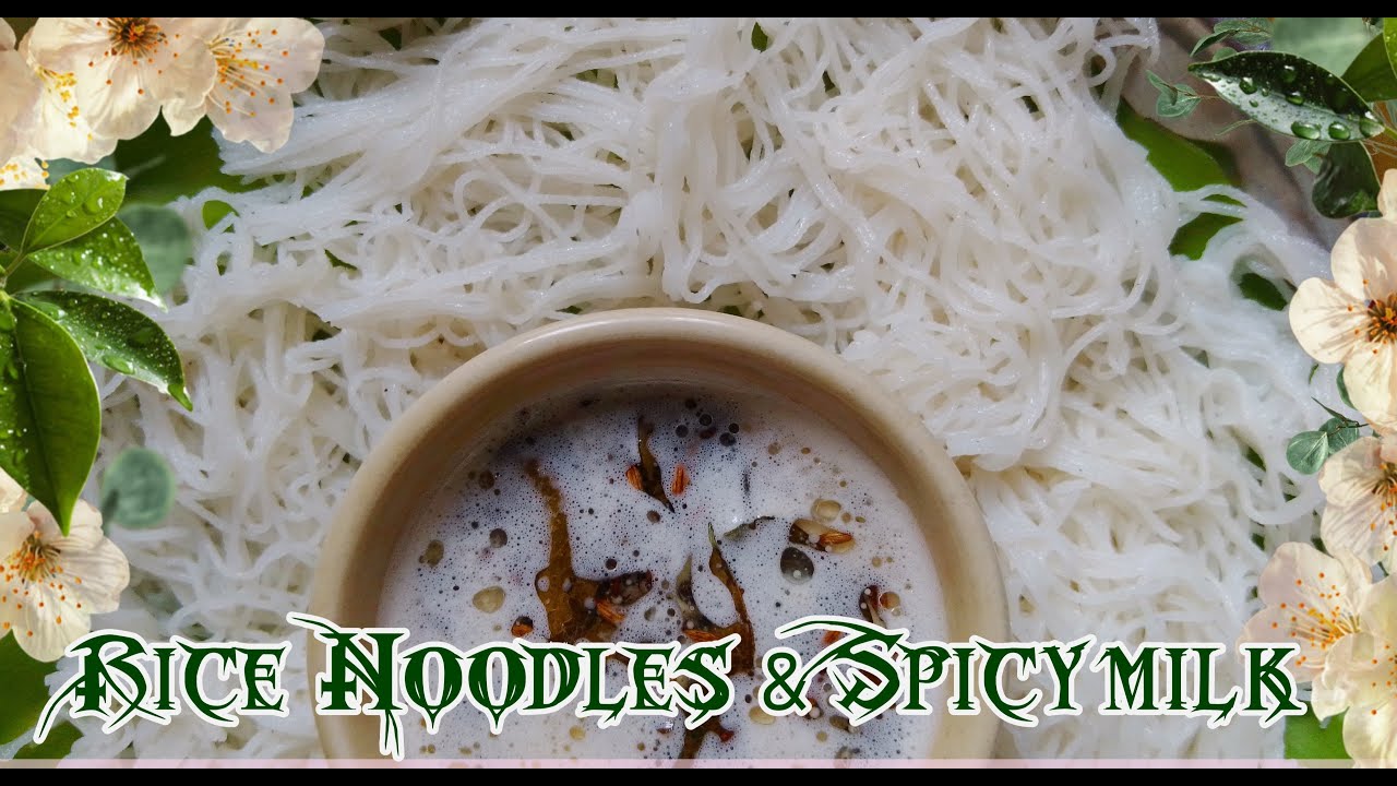 Rice Noodles with yummy spicy milk serve for breakfast!! Happy cooking ...