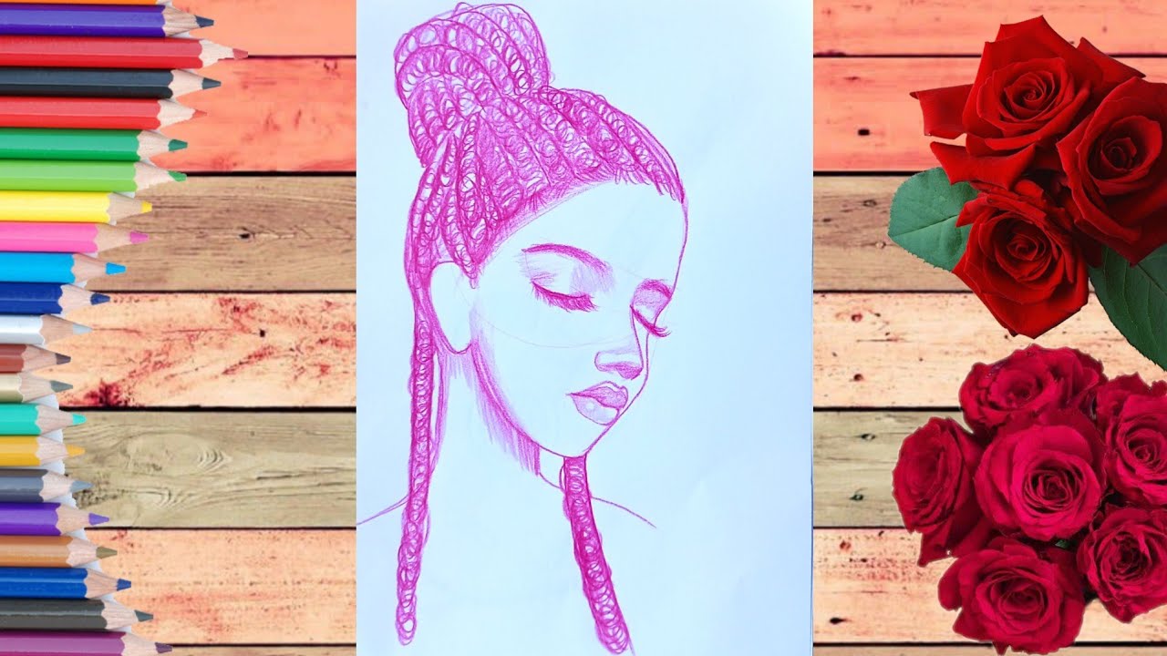 how to draw Rasta girl - YouTube