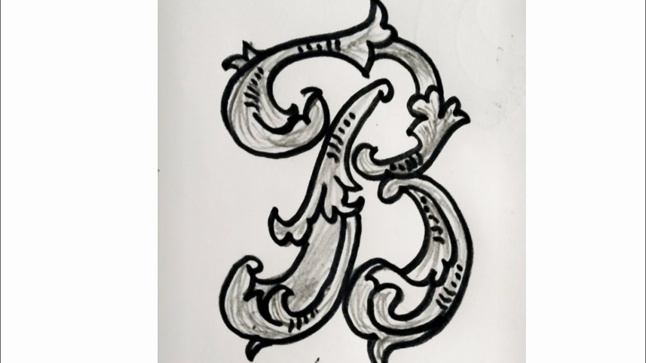 "B" drawing easy and nice with pencil sketch 👌👌👌 - YouTube