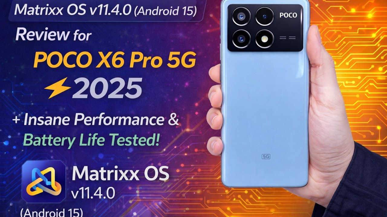Matrixx OS v11.4.0(Android 15)Review for POCO X6 Pro 5G ⚡| Insane ...