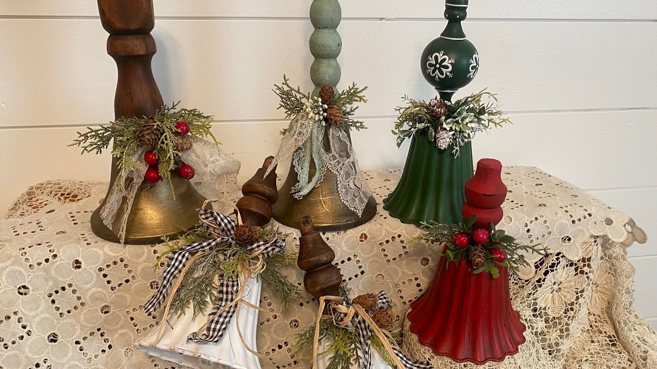 Dollar Tree Bell Makeovers - YouTube