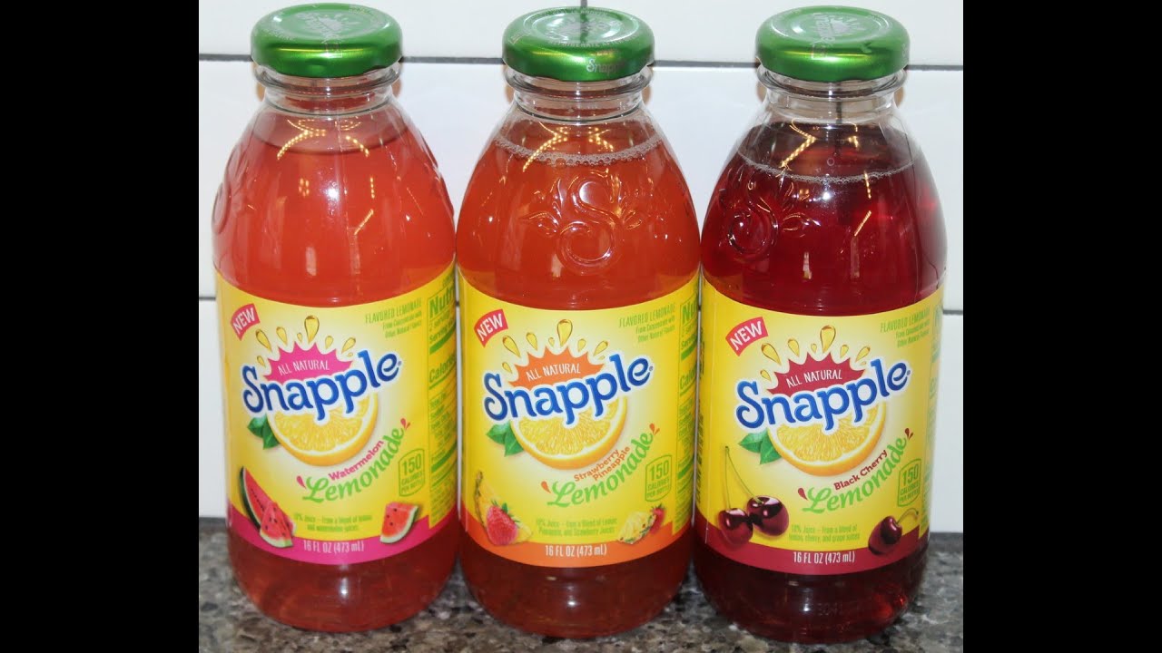 Snapple Lemonade: Watermelon, Strawberry Pineapple & Black Cherry ...