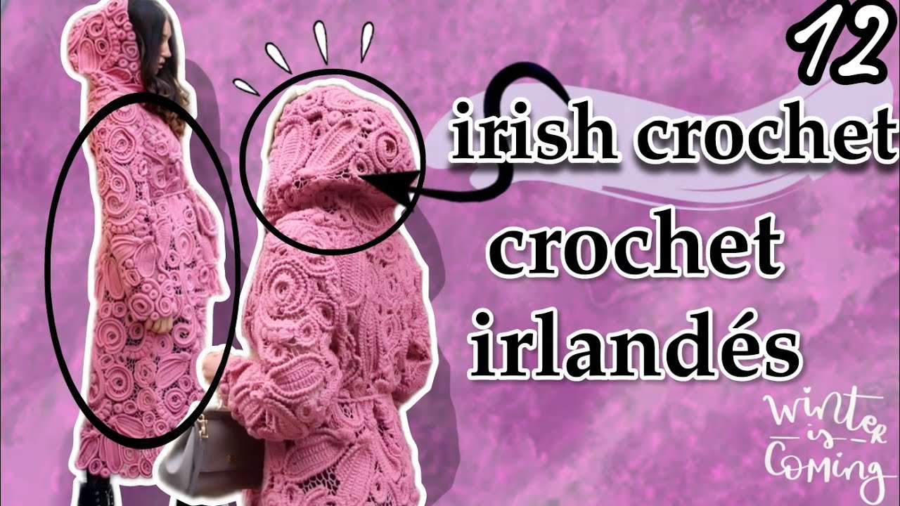 "Stunning Irish Crochet Cardigan Tutorial!""Tutorial de Cardigan de ...