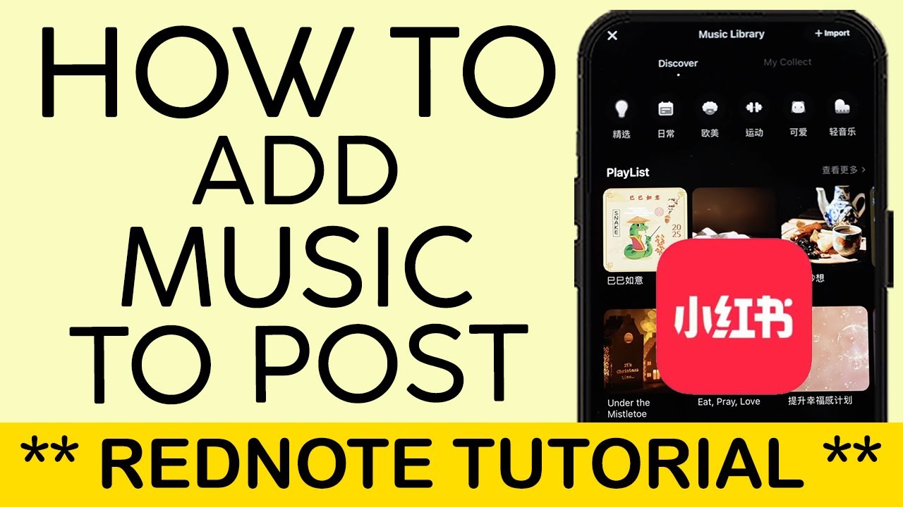 How to Add Music to Rednote Post on iPhone 2025 - YouTube