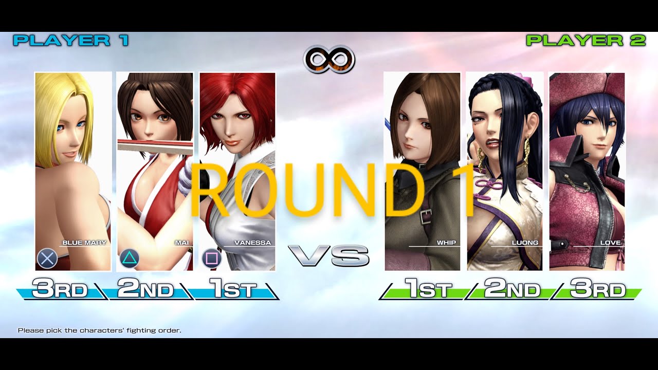 KOFXIV FEMALE CPU TEAM TOURNAMENT(ROUND ROBIN): Team KnockOut Vs. Team ...