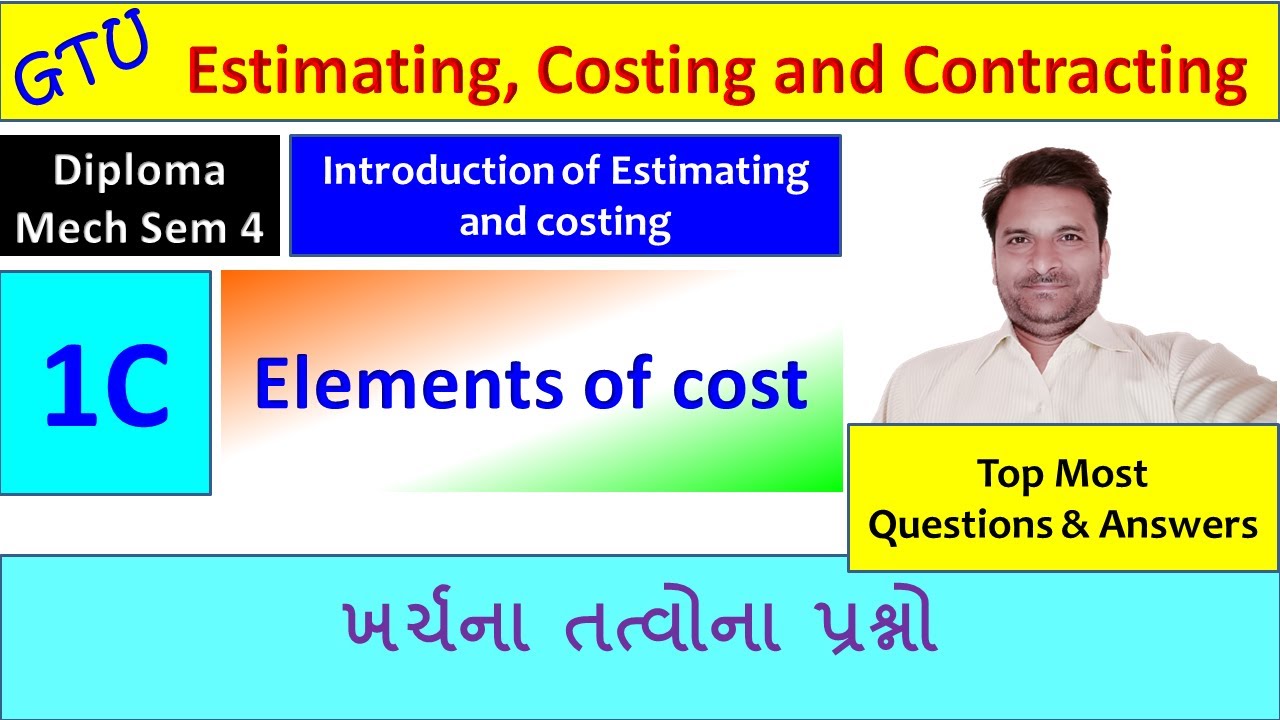 Elements of cost | Introduction of estimating and costing L2 - YouTube