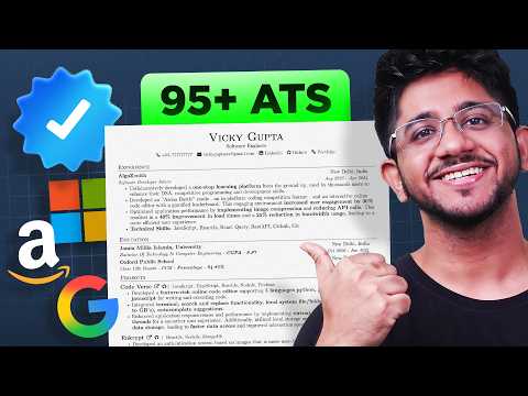 How To Create An ATS-Friendly Resume For Freshers In 2026 | Vivek Gupta