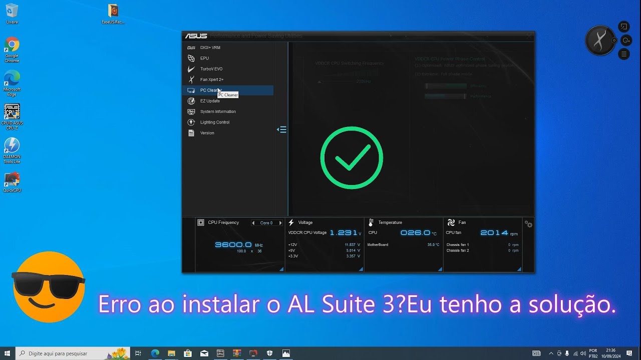 Al Suite 3 instala mas não executa o software no Windows 10? Encontrei ...