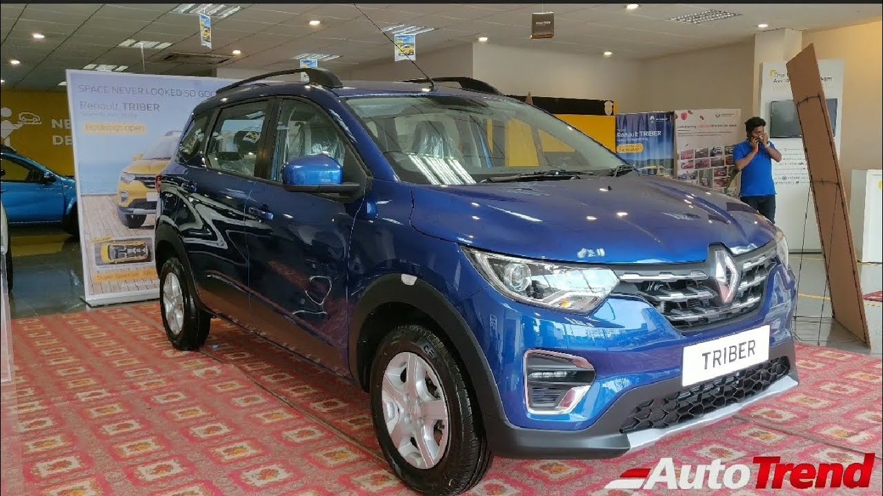 Renault Triber Blue Colour Interior and Exterior - First Look !! - YouTube