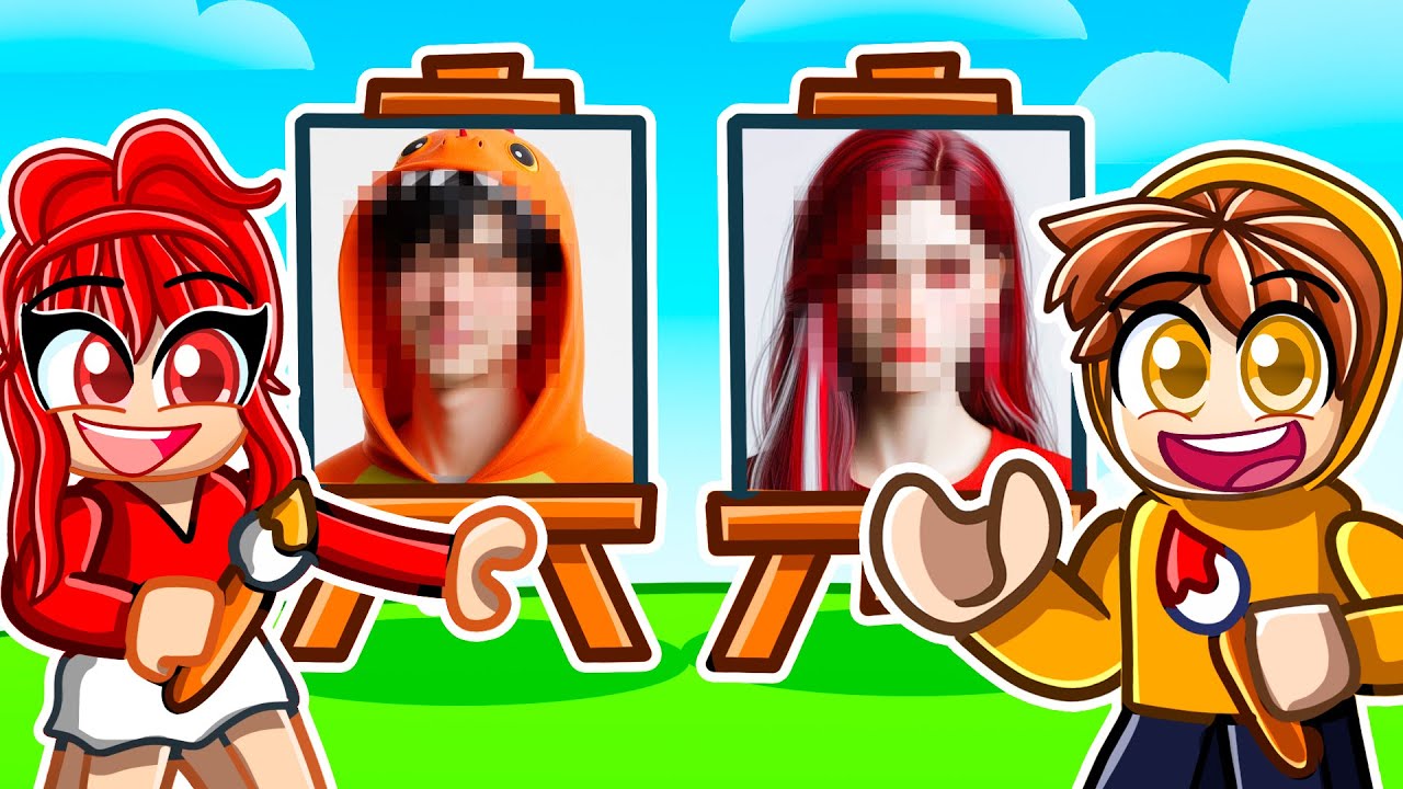 Kory vs Brooke FACE REVEAL SPEED DRAW In Roblox! (real life) - YouTube