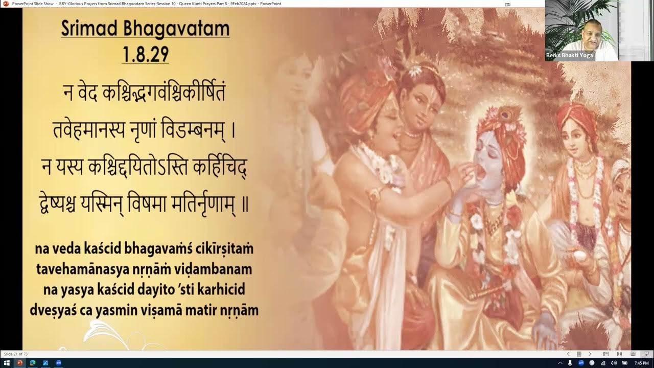 Prayers from Srimad Bhagavatam | SB 1.8.29-31 | Berks Bhakti Yoga | Friday, February 9th, 2024 ...