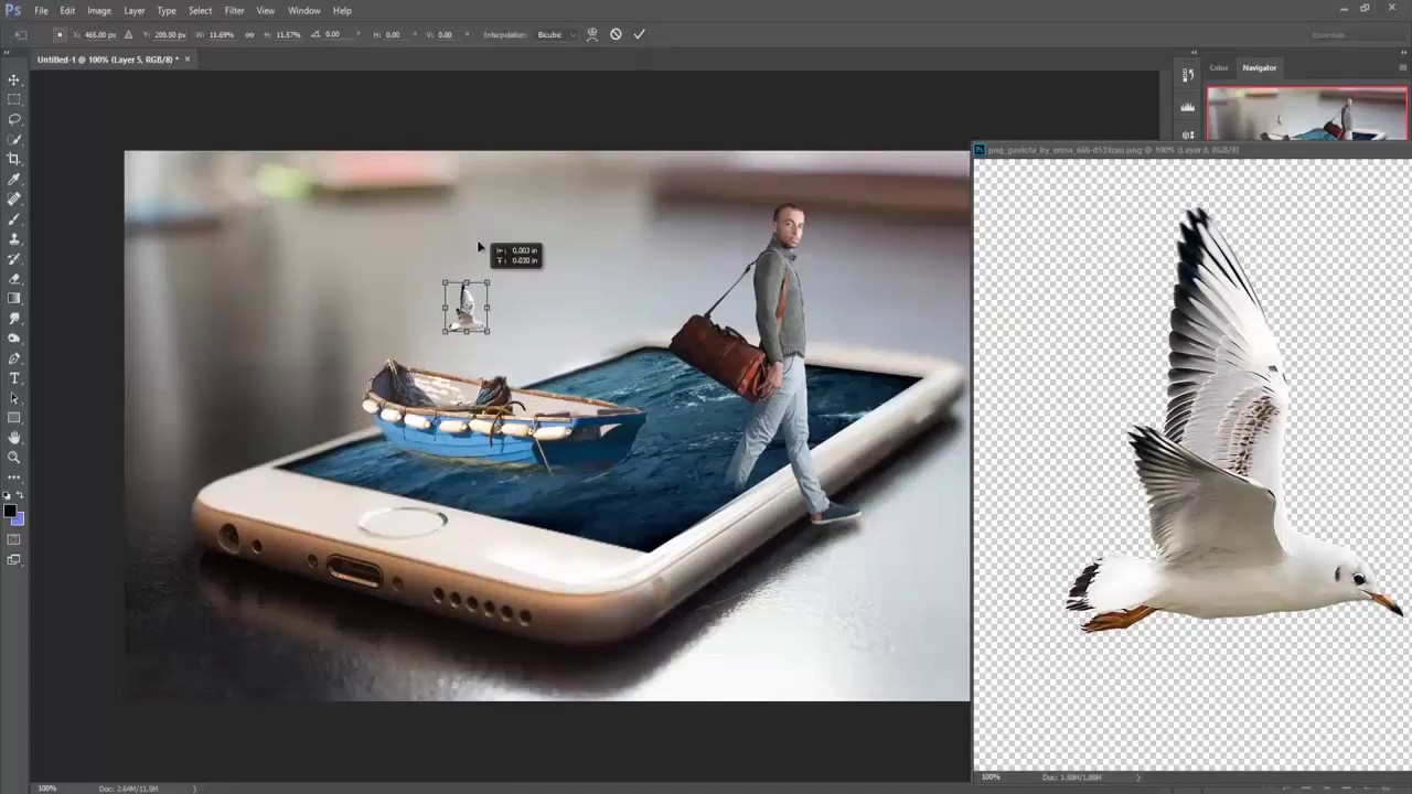 KS Editz 3d pop out mobile screen effect photoshop tutorial cs6 cc 720 ...