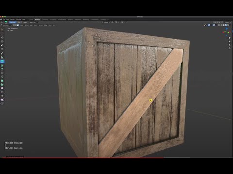 Blender 3D Absolute Beginner: Crate Game Asset Part 1 - Shading and Texturing - YouTube
