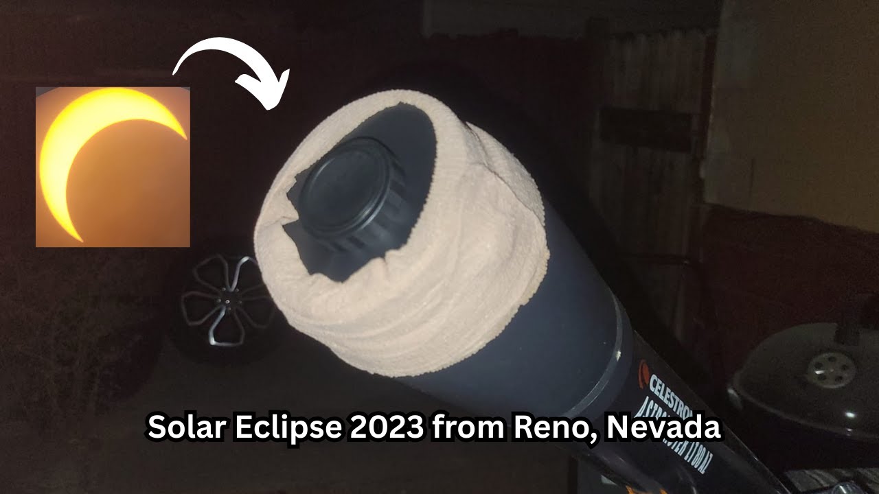 Partial (85% coverage) Solar Eclipse 2023 from Reno, Nevada - YouTube