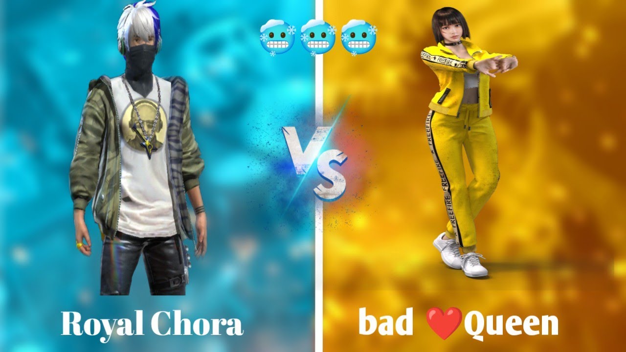 1 vs 1 custom free fire [royal chora.vsbadqueen] only one tap ️‍🔥🥶🥶 ...