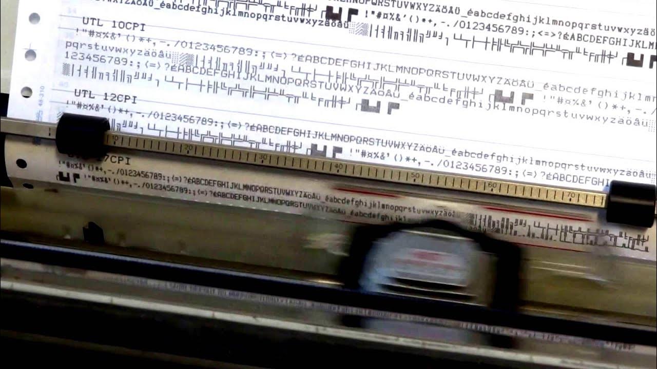 Dot Matrix Printer Font Sample Printout News - YouTube
