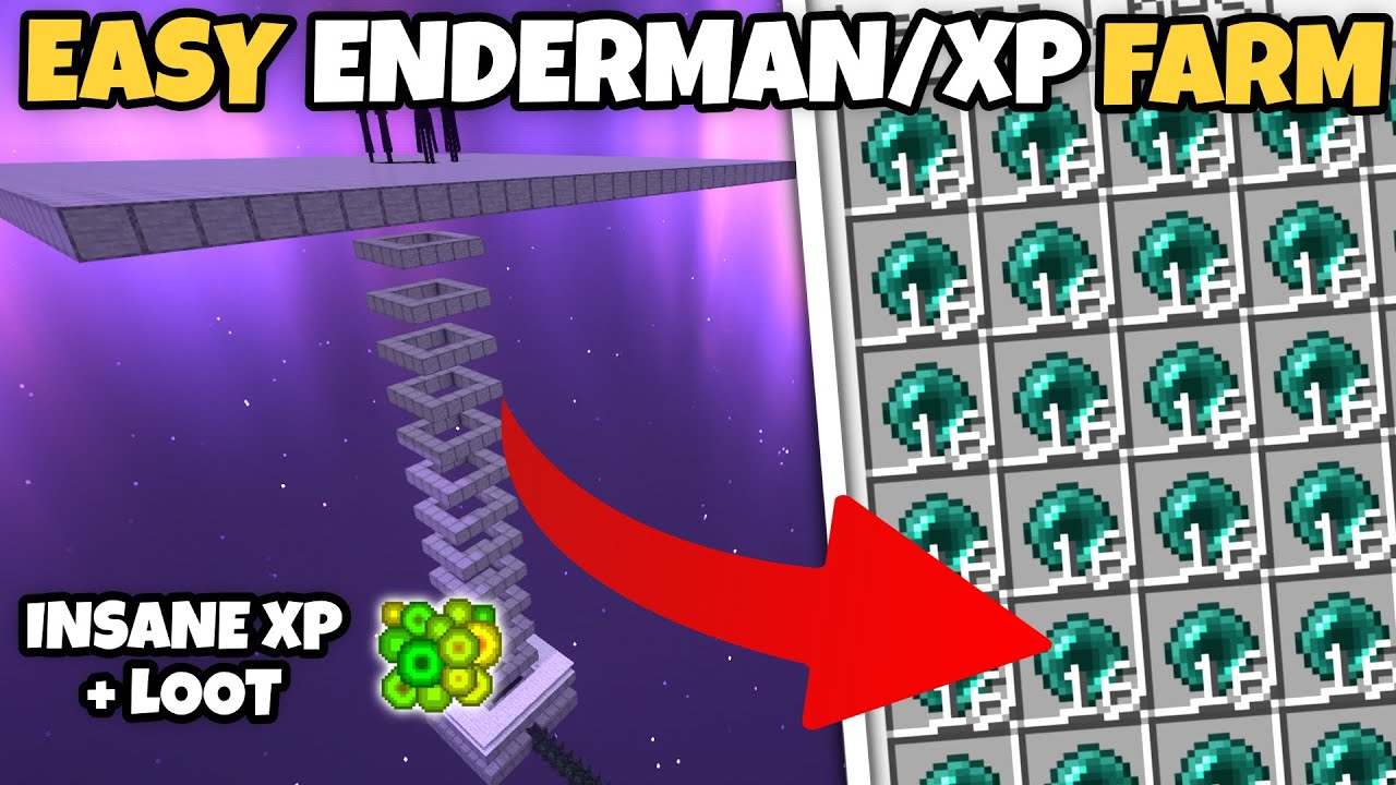 Minecraft Easiest ENDERMAN XP Farm (Tutorial): 8500 P/H | 1.21! - YouTube