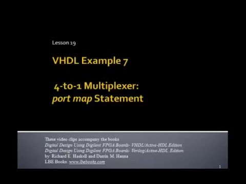Lesson 19 VHDL Example 7 4 to 1 MUX port map statement - YouTube