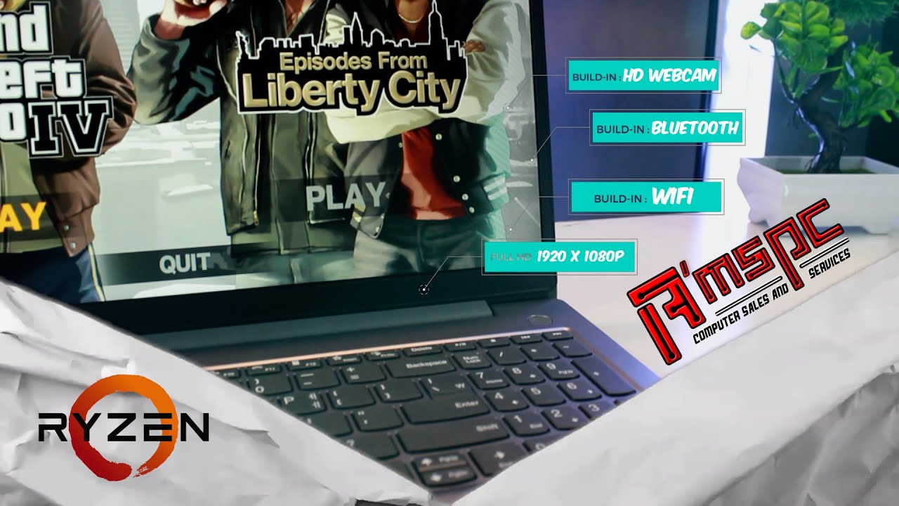 LENOVO RYZEN 5 BRANDNEW LAPTOP ams pc ads - YouTube