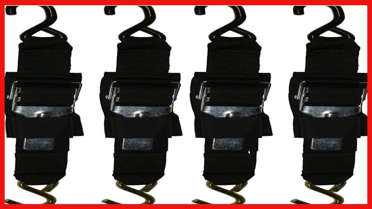 Rod Saver Paddle Buckle 2 inch Trailer Tie-Downs (4 Feet), Pair (2PB4 ...