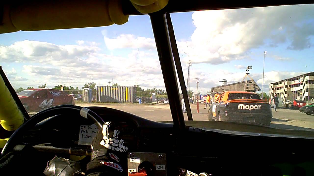 Evans Mills Speedway thunderstock heat race 6-21-14 onboard #88 Matt ...