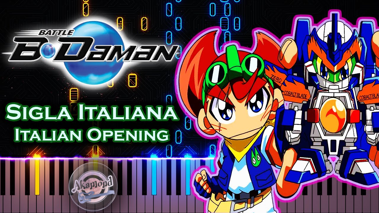 BDaman Sigla Piano Cover E Tutorial - Sigle Cartoni Animati - Battle B ...