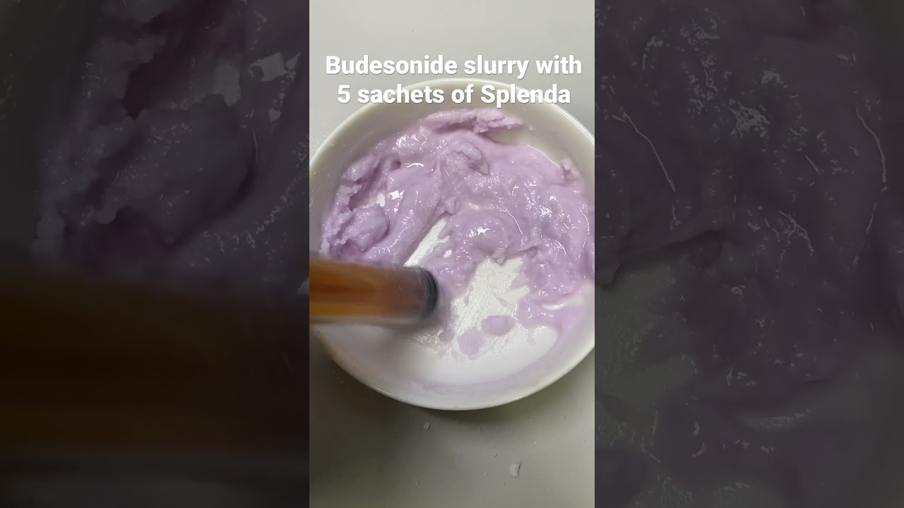 Budesonide Slurry with 5 packets of Splenda - YouTube