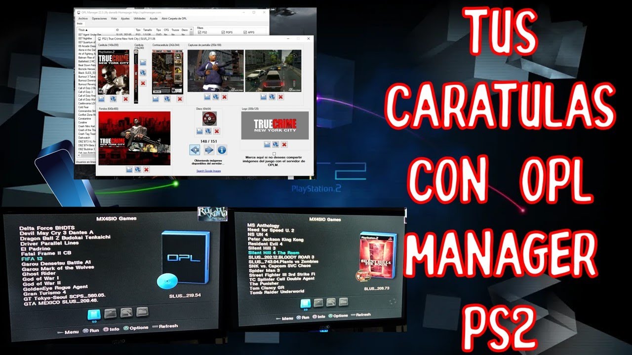 Caratulas para PS2 con OPL Manager - YouTube