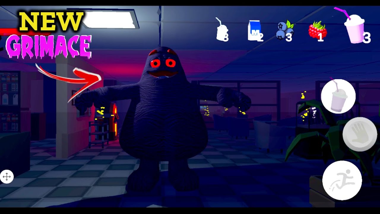 Horror Grimace dark purple monster shake, android gameplay test (Game ...