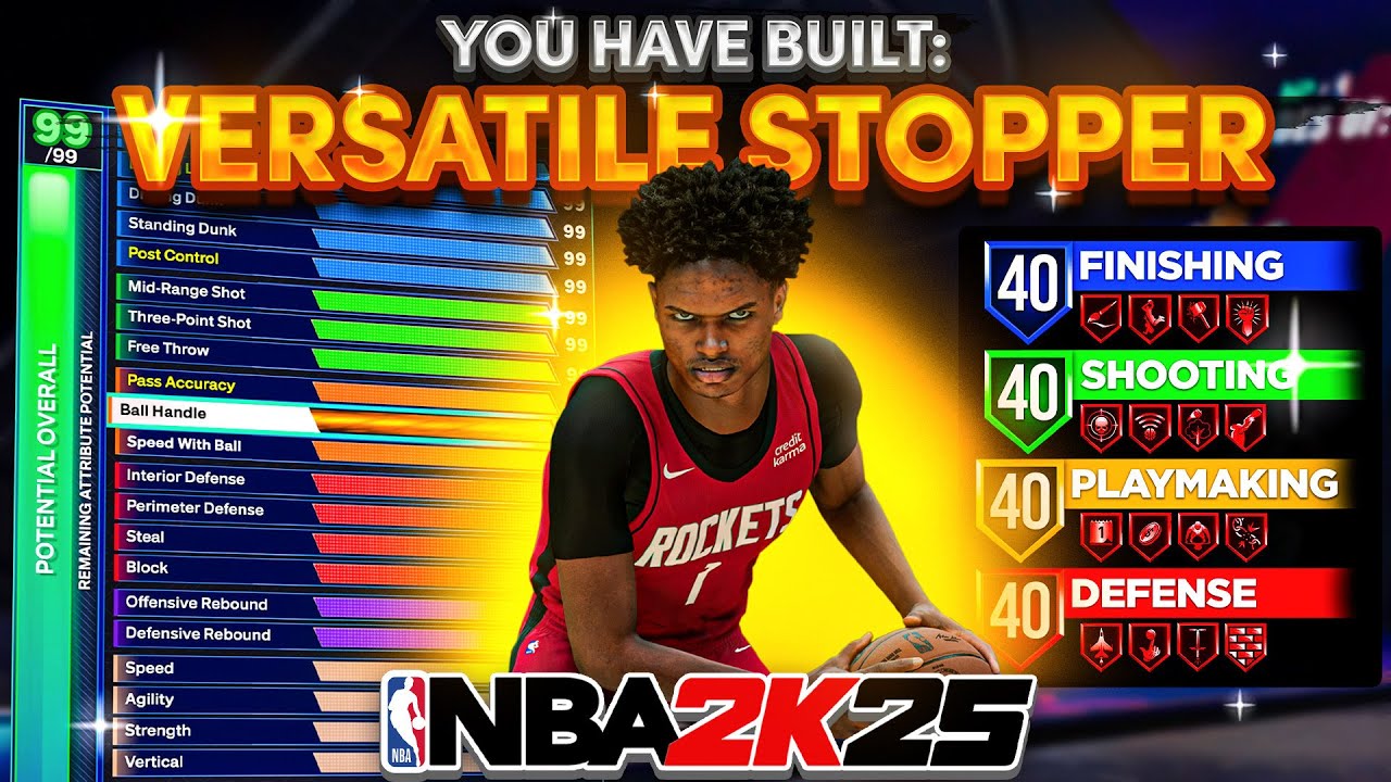 *NEW* AMEN THOMPSON “VERSATILE STOPPER” BUILD Can DO IT ALL In NBA 2K25 ...
