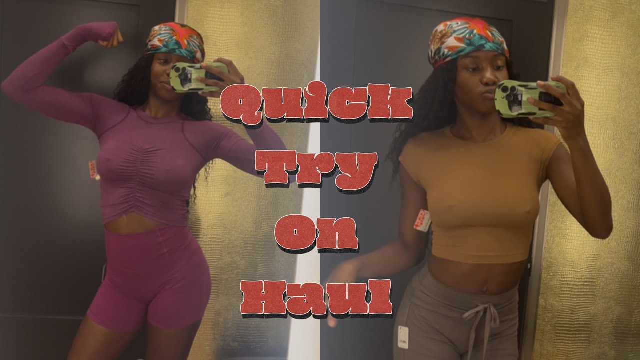 Quick try on haul | tryon haul | activewear | swimwear | try on clothes ...