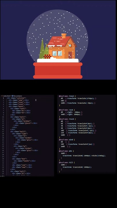 how to make a Snow Globe using HTML & CSS. - YouTube