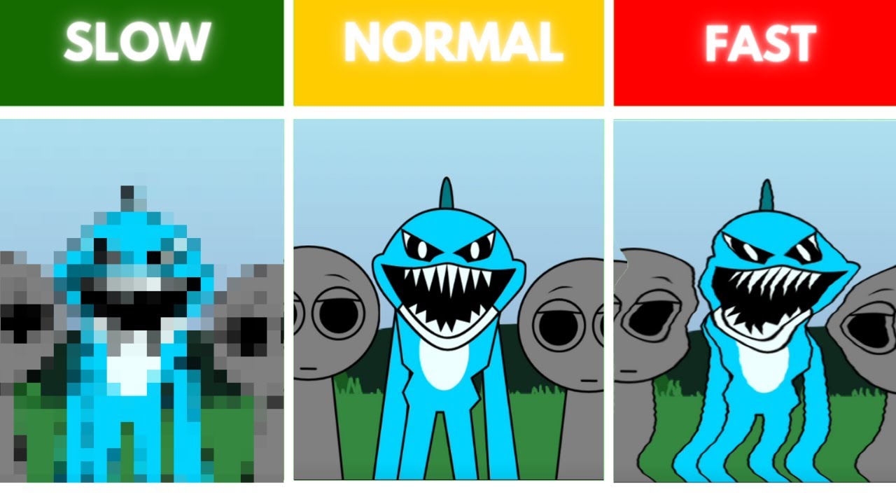 Sprunki Poppy Playtime but Slow VS Normal VS Fast - YouTube