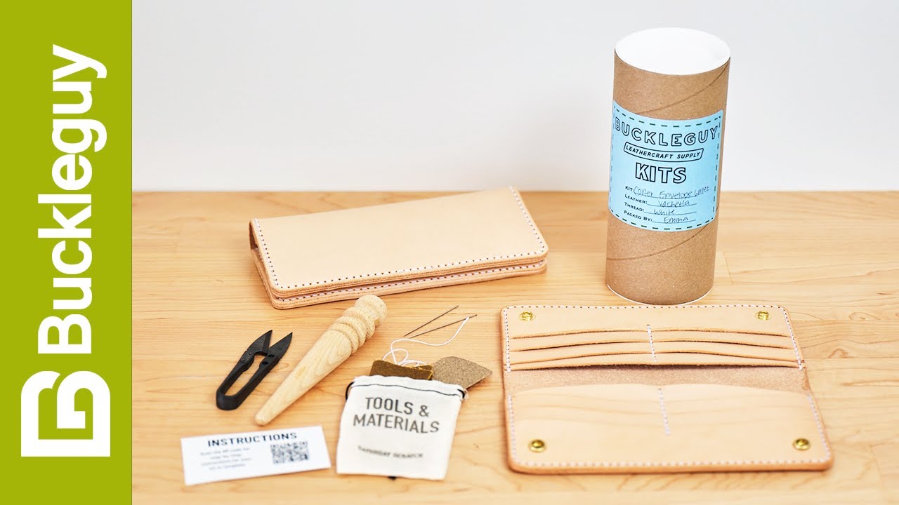 How to Make a Leather Long Wallet | Step-by-Step Leather Kit ...