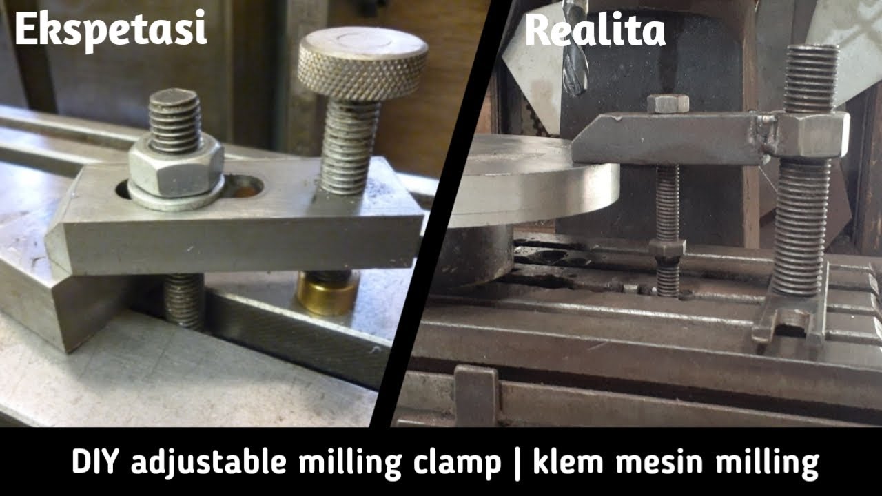 D.I.Y klem mesin miling dari barang bekas | D.I Y adjustable milling ...