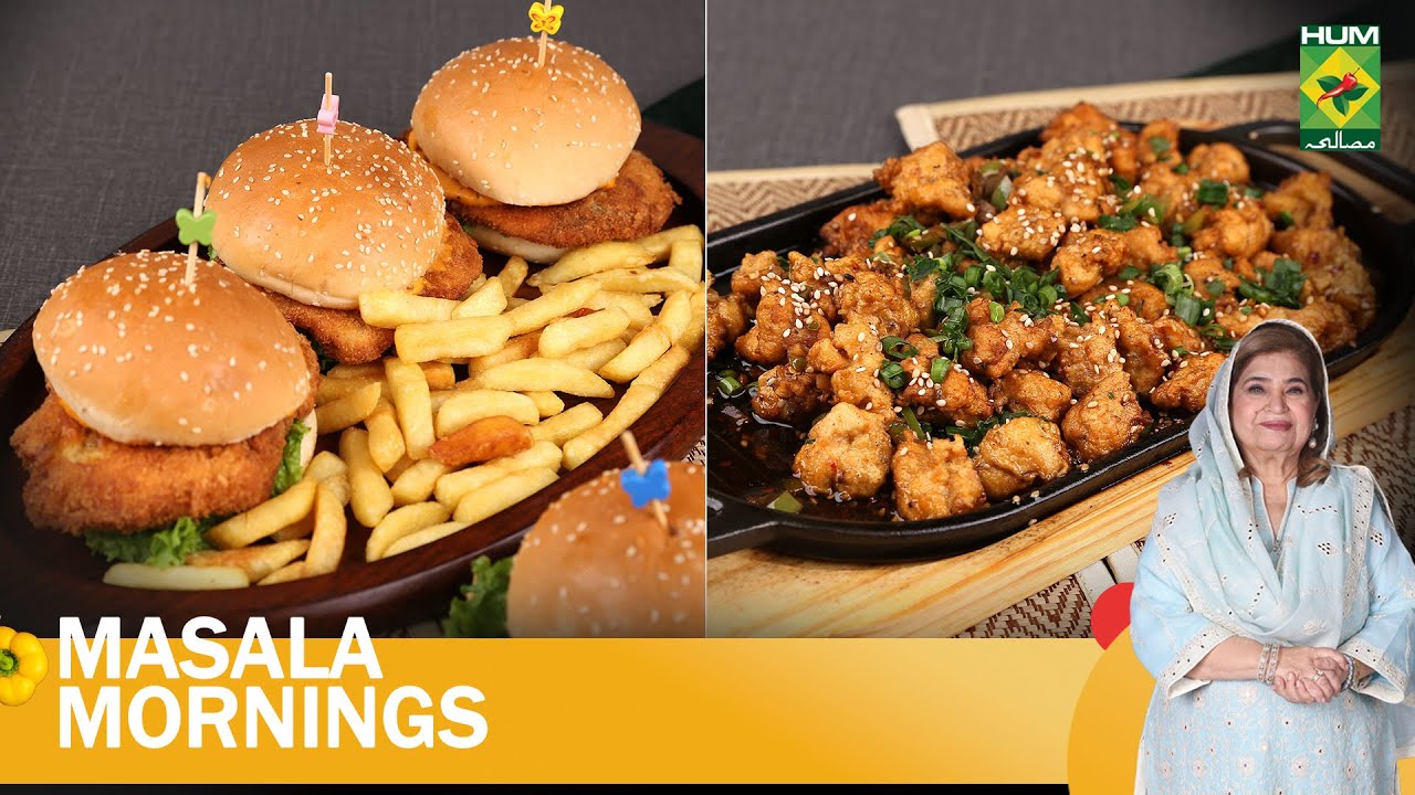 Butter Chicken Burger & Bullet Chicken Sizzler | Masala Mornings | Chef ...
