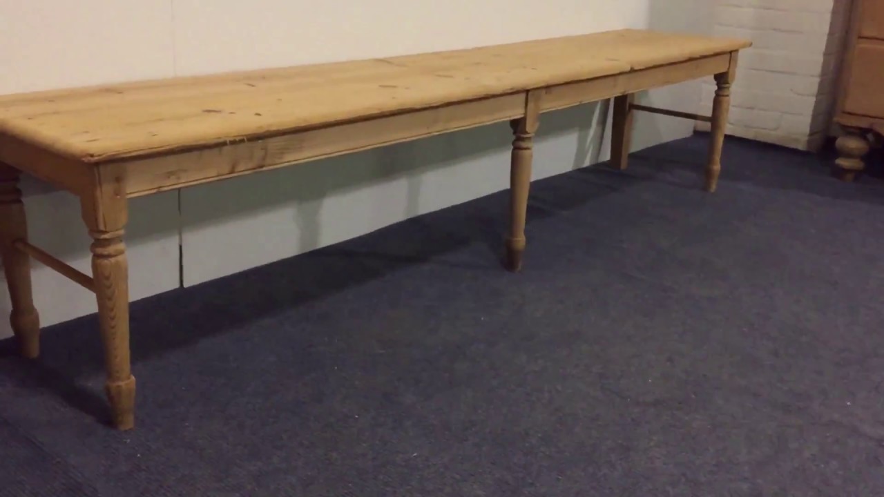 Long Antique Country Pub Bench - Pinefinders Old Pine Furniture ...