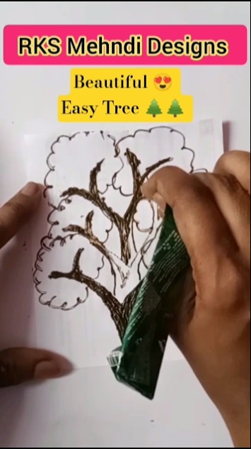 Beautiful 😍😍 Tree 🌲🌲🌲🌲 Mehndi Design|| Mehndi Design New #drawing #art ...