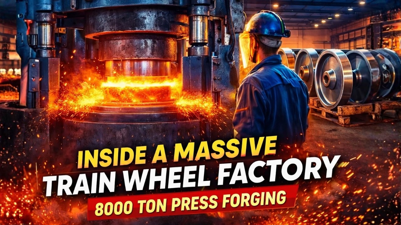 Railway Wheel Forging Under 8,000 Tons | Inside the Massive Train Wheel ...