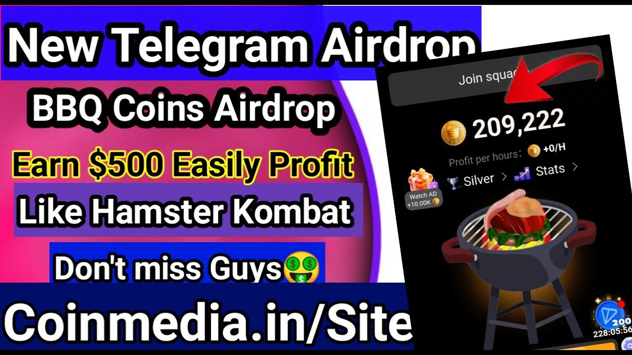 BBQ Coin Telegram Airdrop | New Telegram Airdrop | Earn $500 Profit ...
