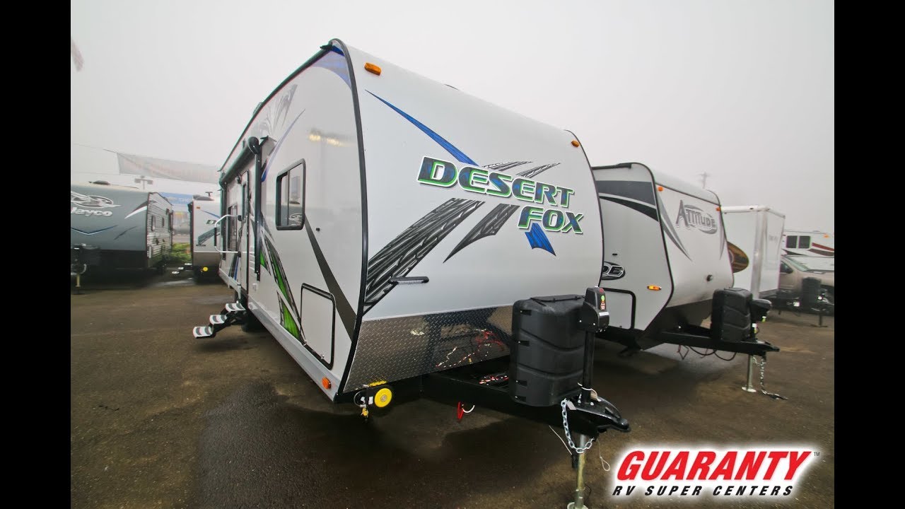 2017 Northwood Desert Fox 27 FS Toy Hauler Travel Trailer Video Tour ...
