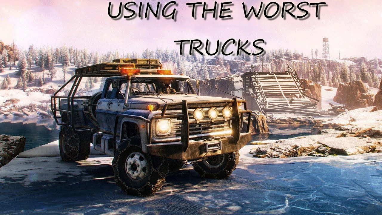 SnowRunner Using the Worst Trucks - YouTube